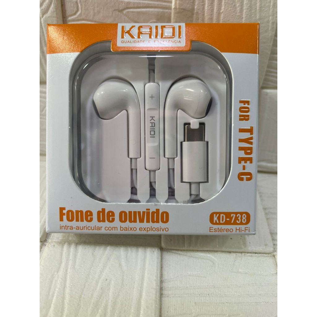 Fone Kaidi Com Saida TYPO C KD- 729/ /Kaidi Com saida Lightning KD-730 ...