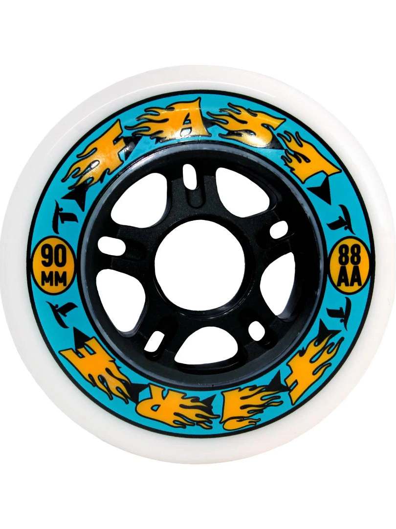 Jogo de Rodas para Patins Freestyle Fast Fire 90MM/88AA jg 4 Rodas ...