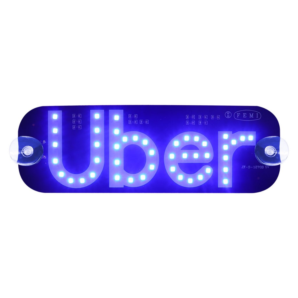 Placa de Led UBER USB Azul | Shopee Brasil