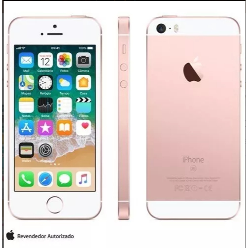 iPhone SE Rosa Dourado Tela 4 4g 128 Gb 12 Mp Mp892br/a Mostruario ...