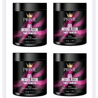 GEL PRIME MODELADOR PARA TRANÇAS E BABY HAIR 500G- 4 UNIDADE | Shopee ...