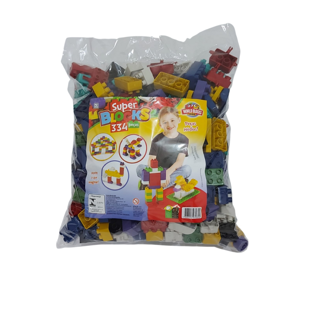 Blocos de Montar World Blocks Super Pacote com 334 Peças Duplo | Shopee ...