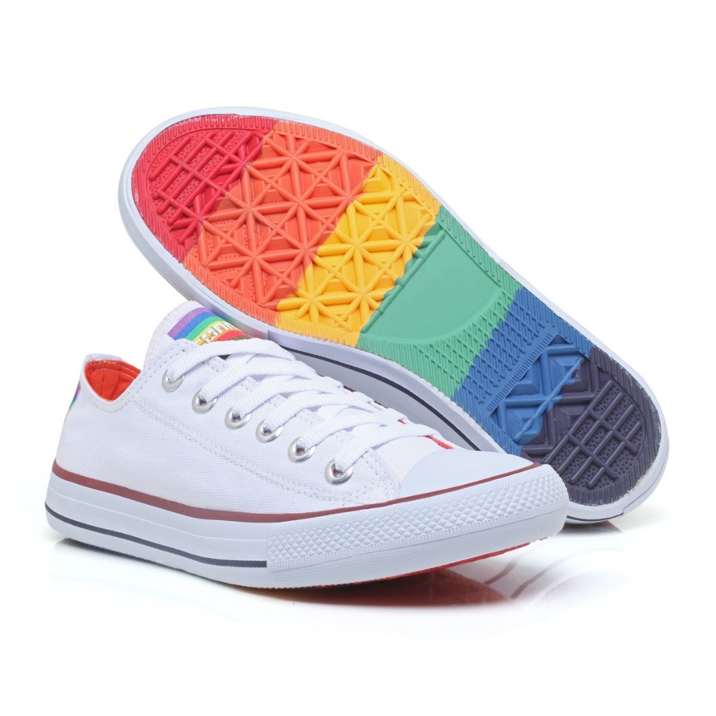 Tenis All Feminino Lgbt Solado Arco Íris lindo Mega Promoção | Shopee ...