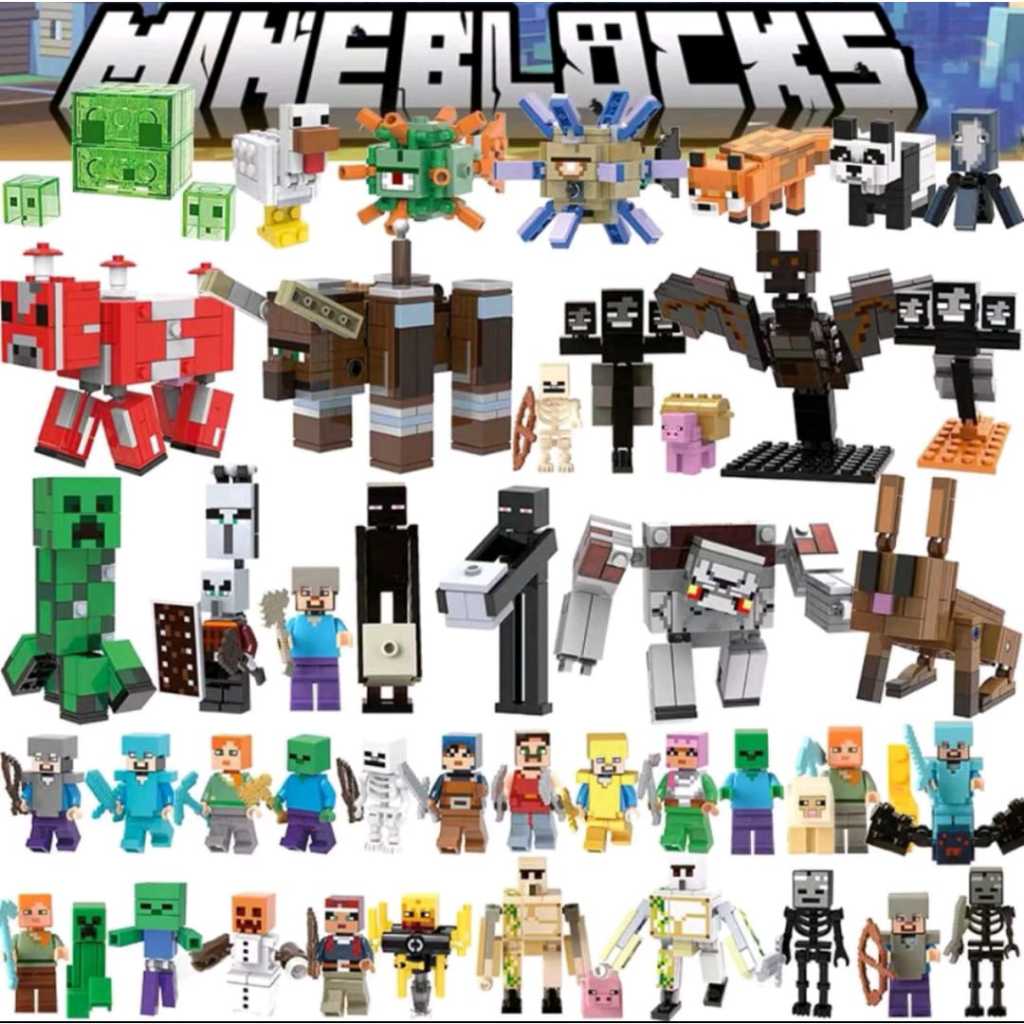Boneco do jogo Minecraft compatível com | Shopee Brasil