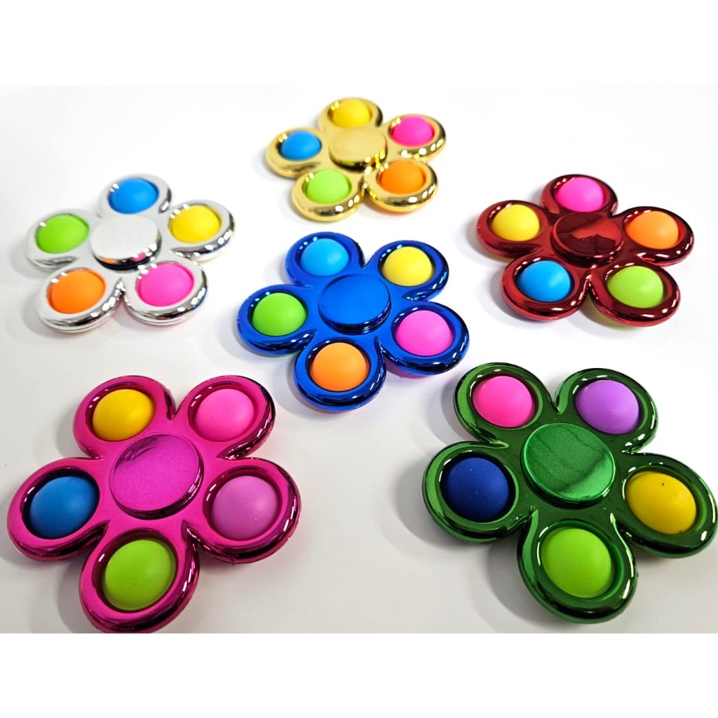 Kit 15 Spinner Cromados Popt It Tik Tok cores variadas. Lindos para ...