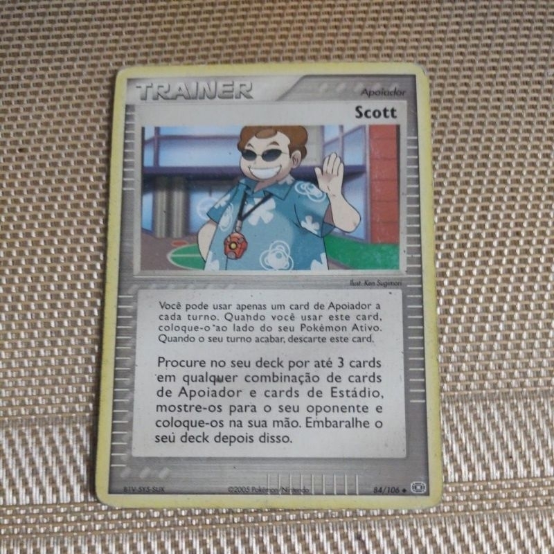 Carta Pokémon Scott EM 84 Trainer Apoiador Incomum eX Esmeralda ...
