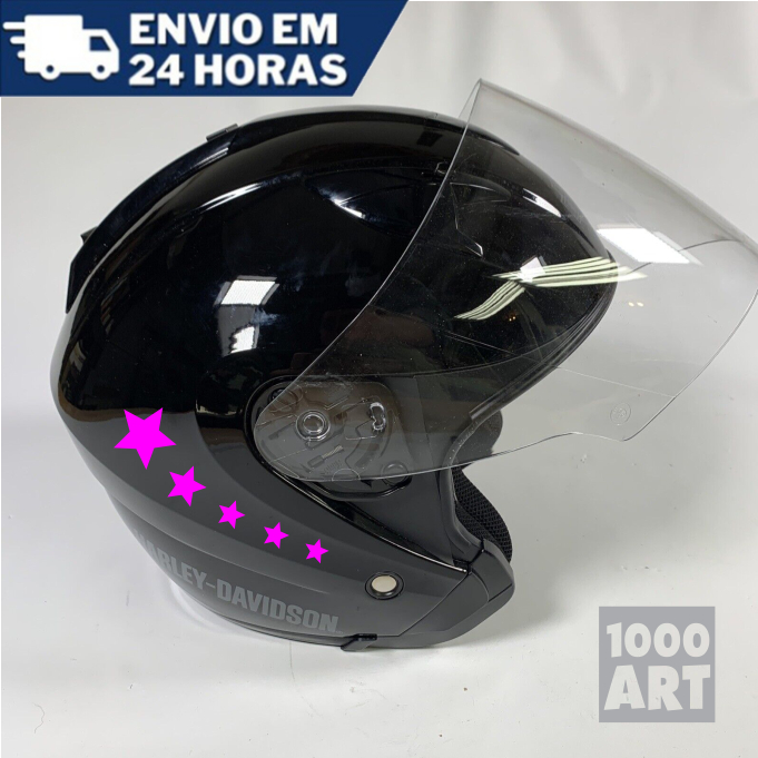 Adesivo Estrela Biz Tanque Capacete Lateral - 40 adesivos brilho - 12 ...