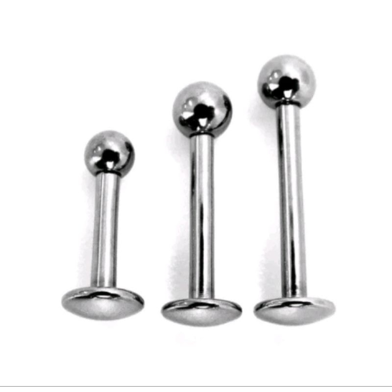 Piercing Labret Prata Tragus Orelha Conch Boca Aço Cirúrgico 6mm 8mm 10 ...