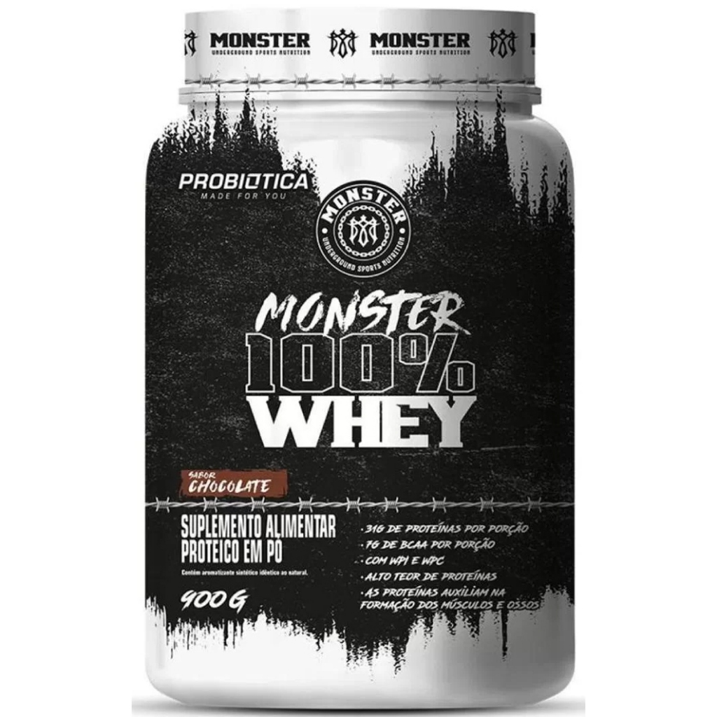 Monster 100% Whey - 900g - Probiótica | Shopee Brasil