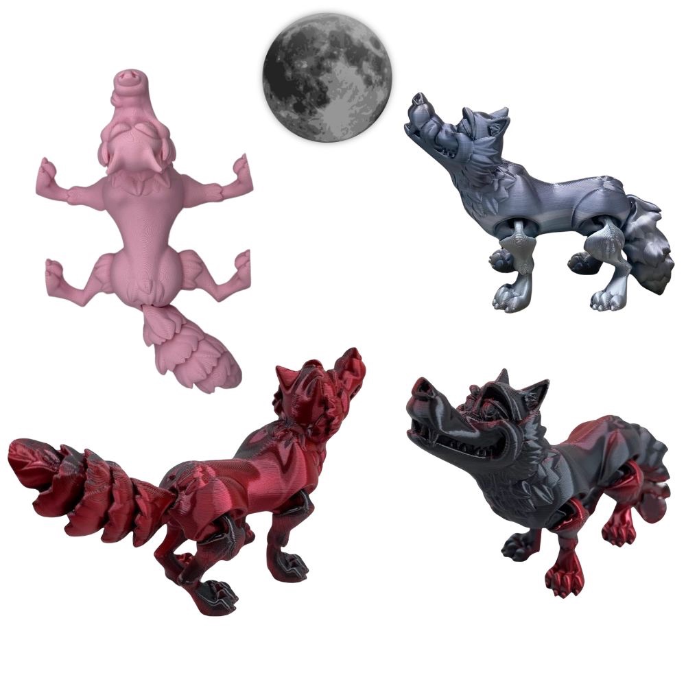 Brinquedo Lobo Articulado Fidget Toy Wolf Anti Stress e Alívio ...