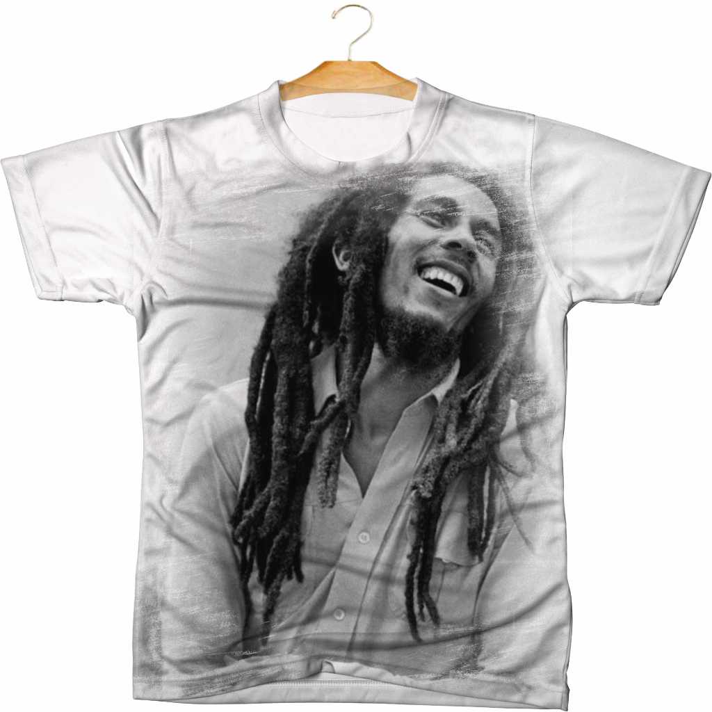 Camiseta Blusa Masculina Bob Marley Reggae - 04 | Shopee Brasil