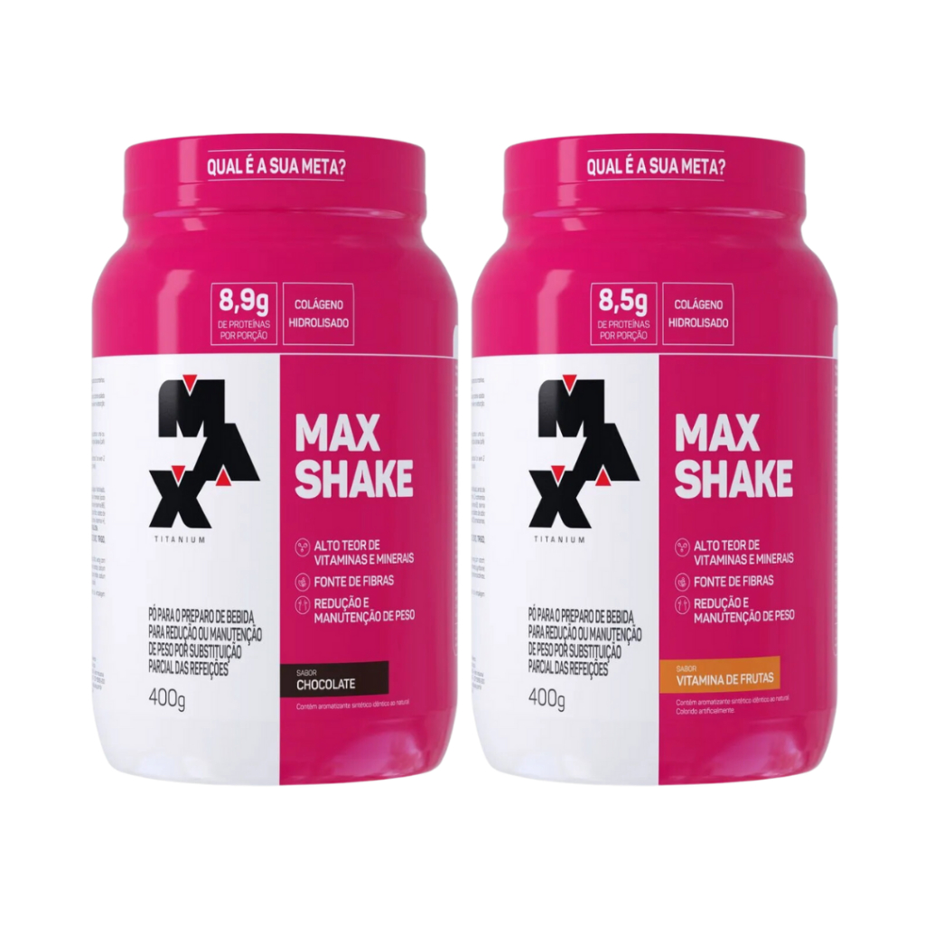 2x Max Shake - 400g Cada - Max Titanium | Shopee Brasil