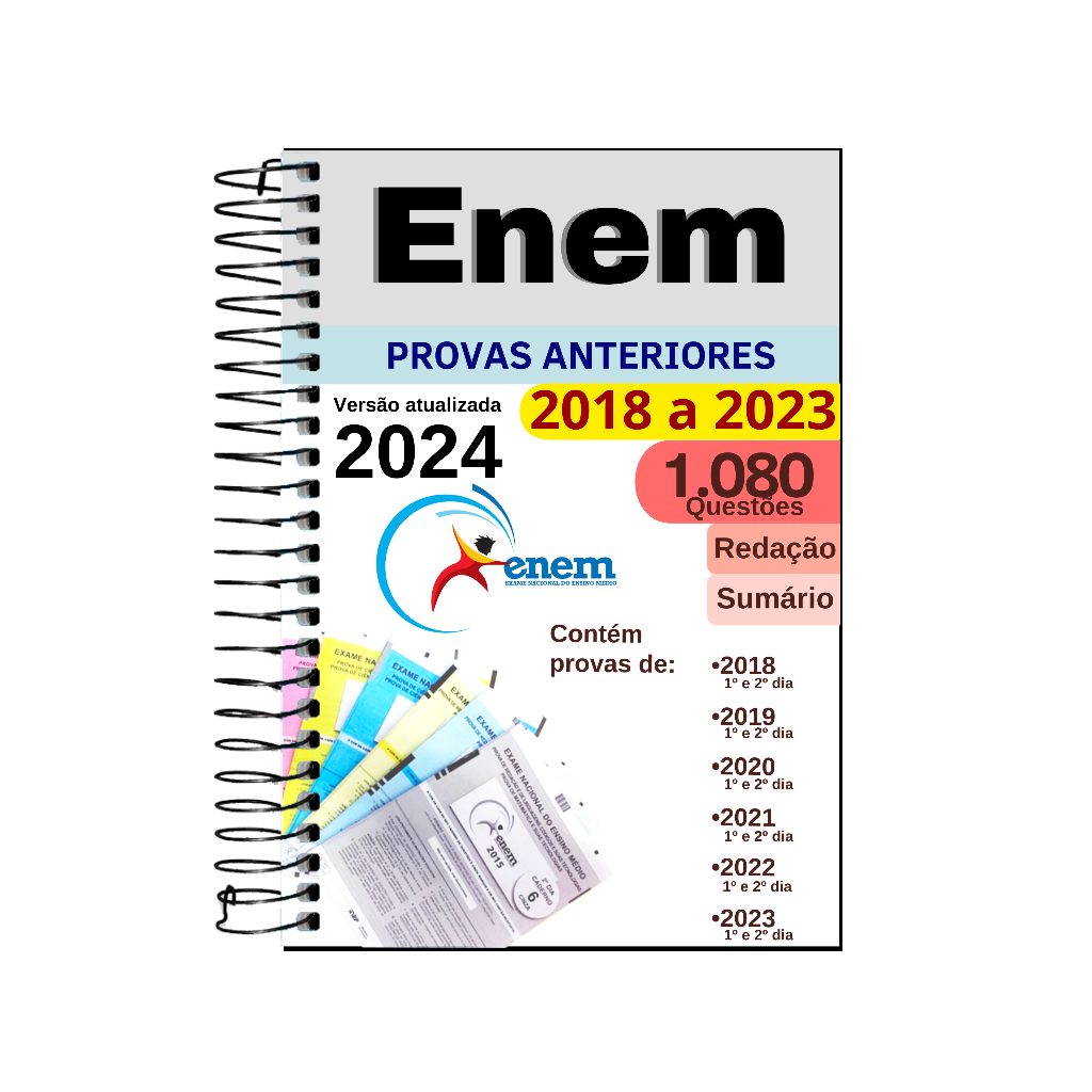 Apostila Enem Vestibular 2024 - Provas 2012 a 2023 Gabarito Redação ... Apostila Enem Vestibular 2024 - Provas 2012 a 2023 Gabarito Redação ...