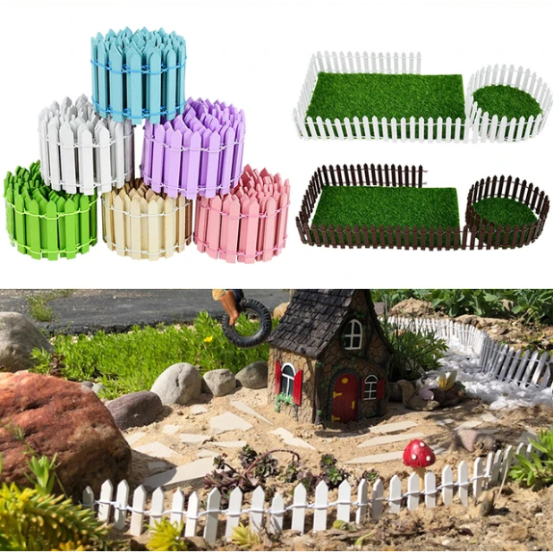 Mini Cerca De Madeira Diy Jardim De Fadas Micro Artesanato | Shopee Brasil