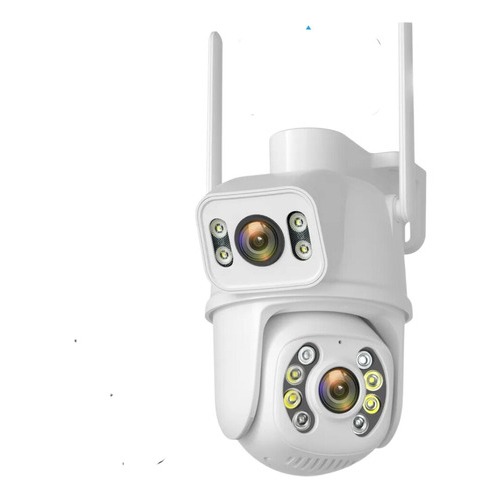 Camera Externa Ip a Prova D'água Wifi Dupla 2 Em 1 com Visao Noturna C ...