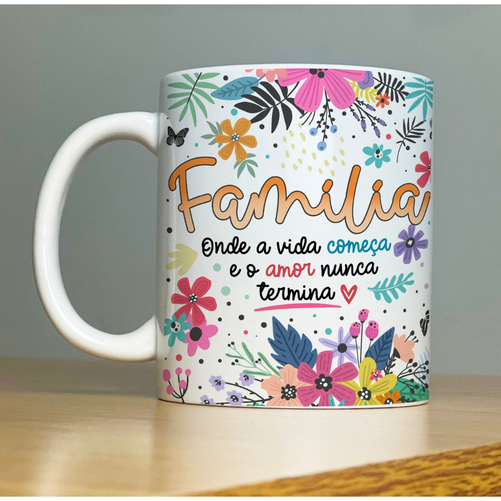 Caneca Linha Familia - Linha Exclusiva Porcelana Importada (325 ML ...