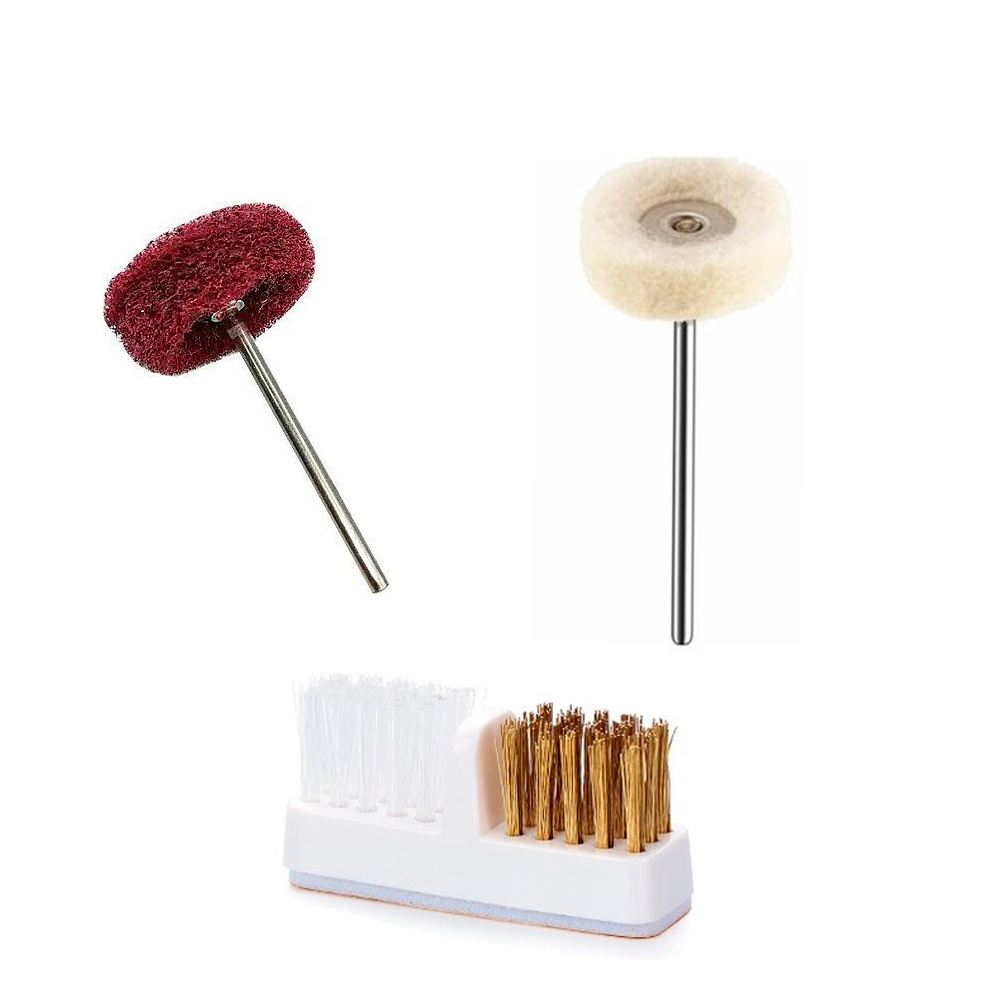 Kit Escova Limpeza de Broca + Broca Polidora Scott Brite + Escova ...