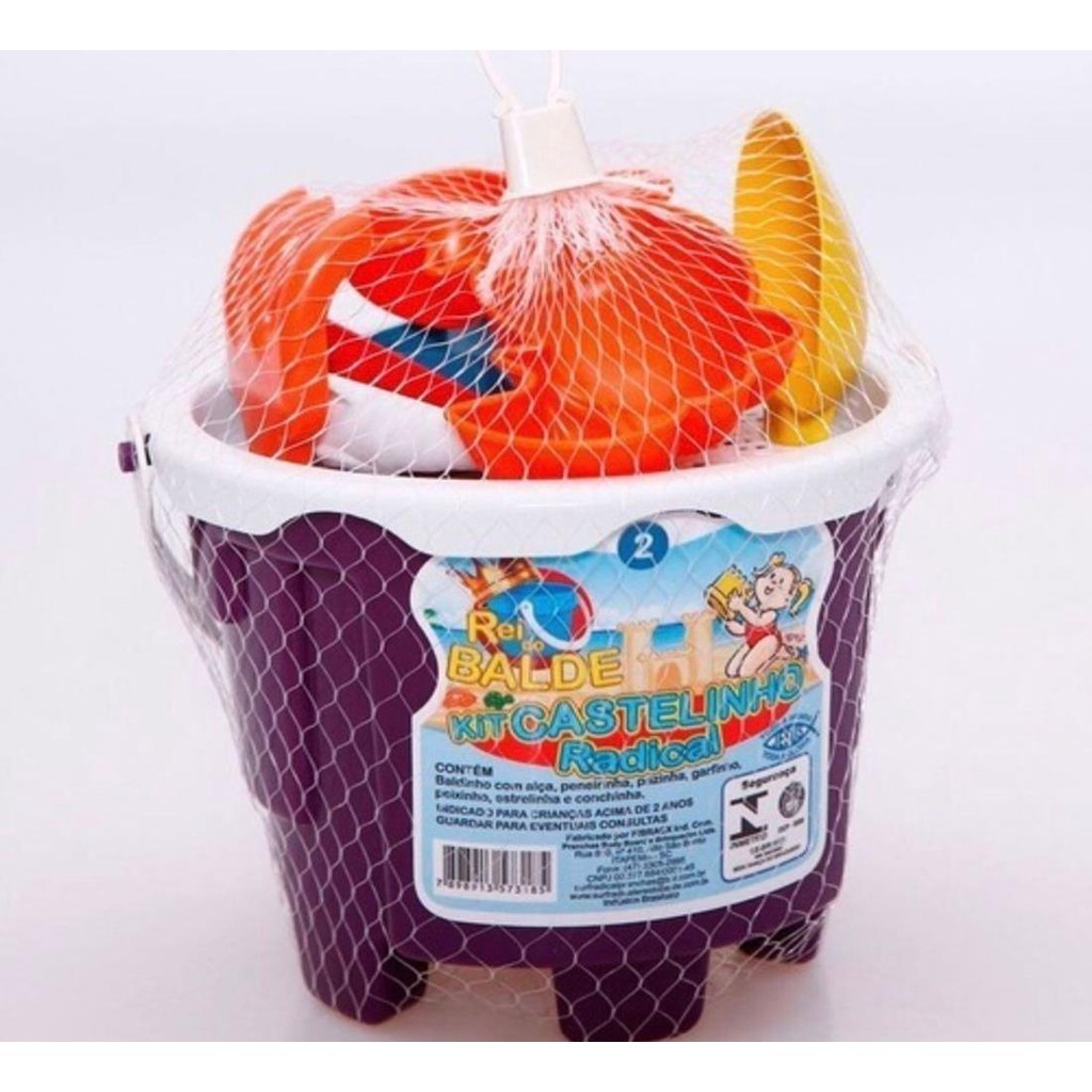 Kit Balde Baldinho de Praia CORES - Baldinho de areia - Brinquedo ...