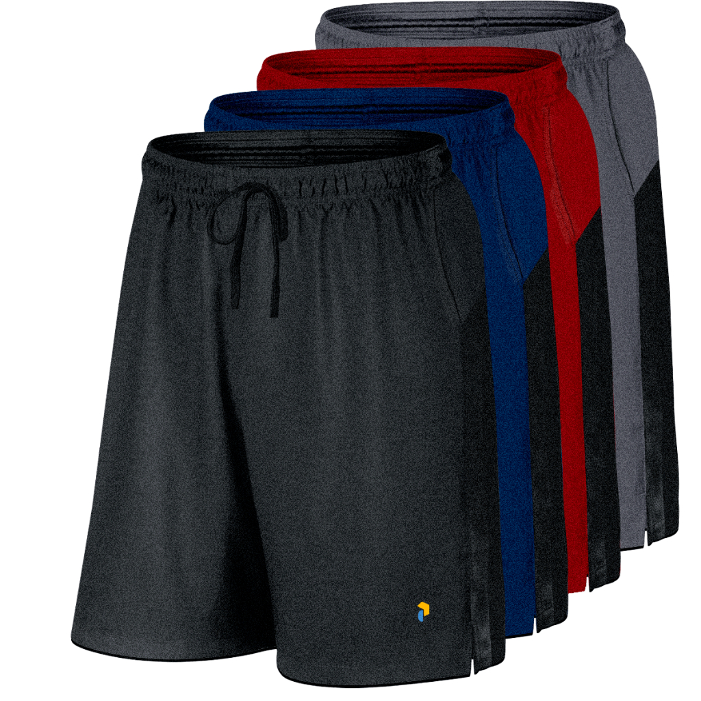 KIT 4 Bermudas Lisa Dry Fit Masculina Plus Size Leve Ideal Para ...