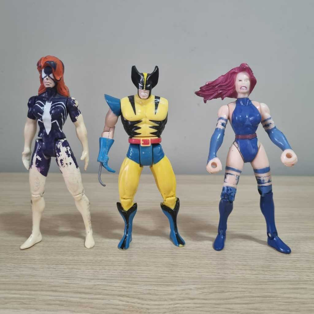 lote 3 personagens Marvel - Wolverine - Psylocke - Spider Woman - Para ...
