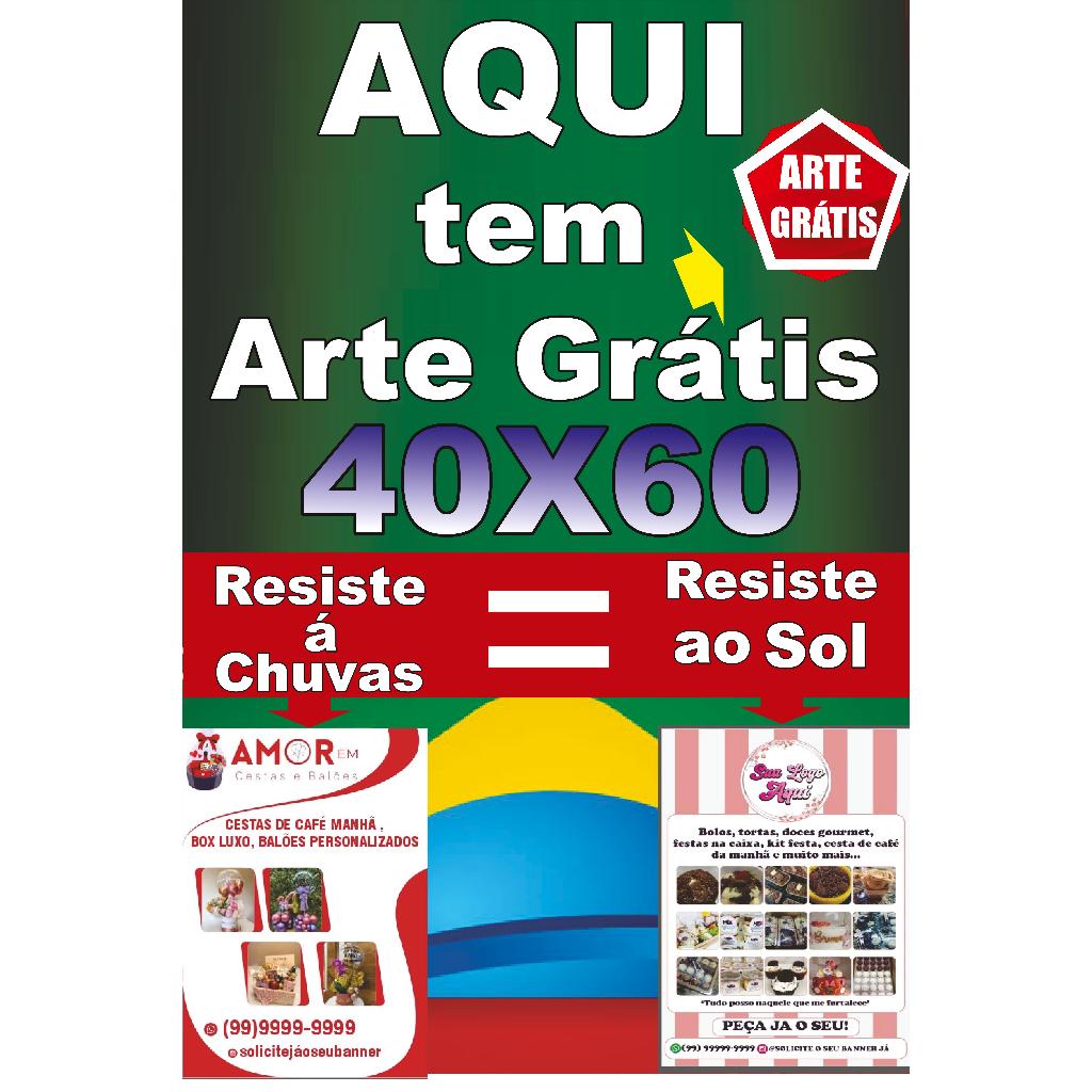 Banner Lona Tamanho 40x60 Personalizado Arte Inclusa! | Shopee Brasil