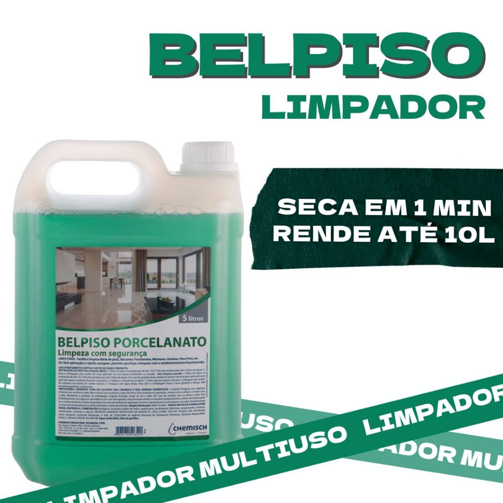 Belpiso Porcelanato 5L Para Passar Pano e Dar Brilho | Shopee Brasil