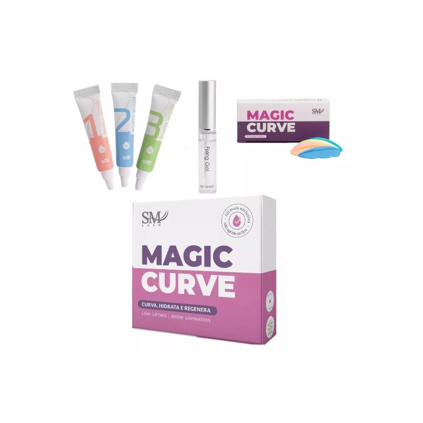 KIT LASH LIFTING E BROW LAMINATION SM LASH MAGIC CURVE | Shopee Brasil