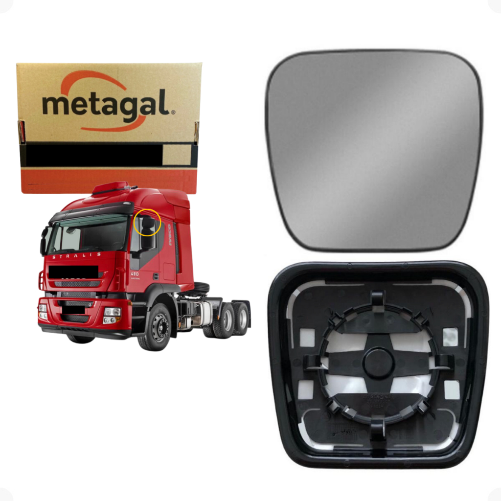Espelho retrovisor Iveco stralis auxiliar sem desembaçador Original ...