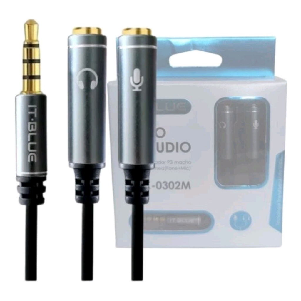 Adaptador P2/P3 Fone E Microfone Xbox One Ps4 /PS5 Notebook Celular ...