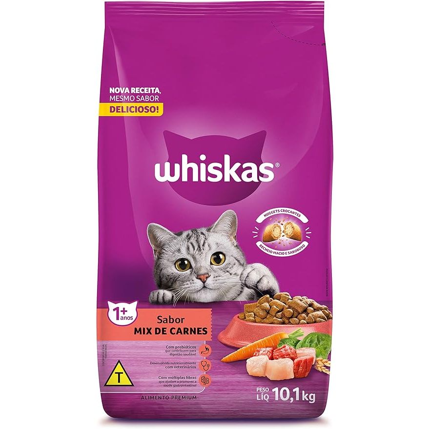 WHISKAS MIX DE CARNES 10KG | Shopee Brasil