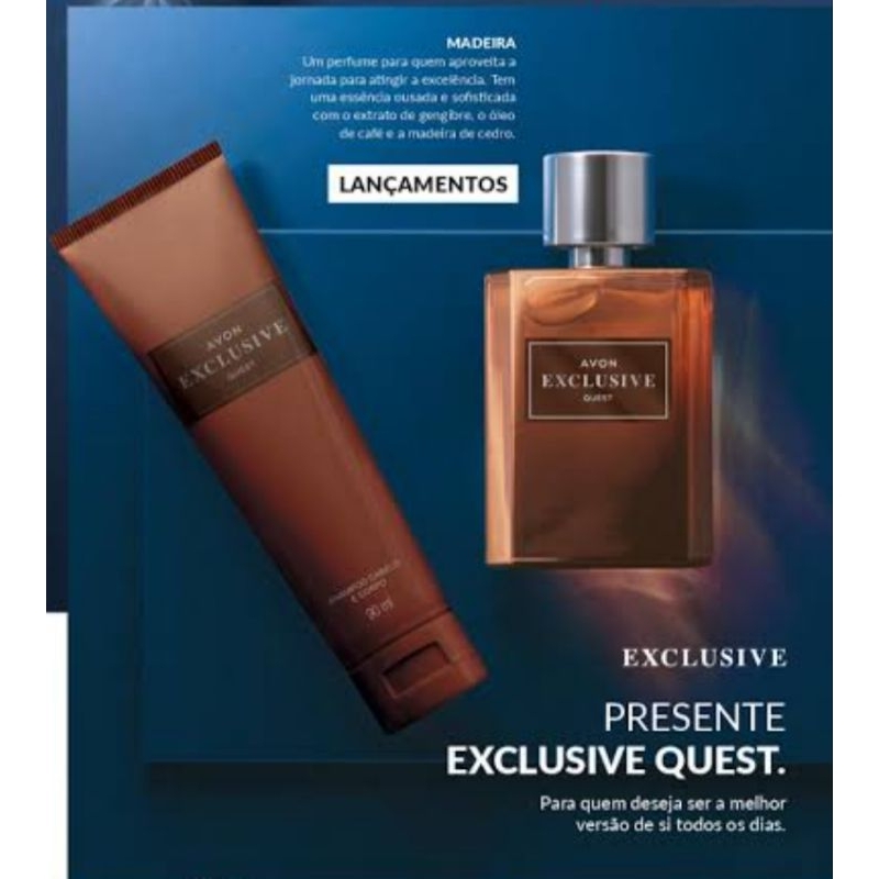 Kit Exclusive Quest Deo Colônia 75 ml Avon | Shopee Brasil
