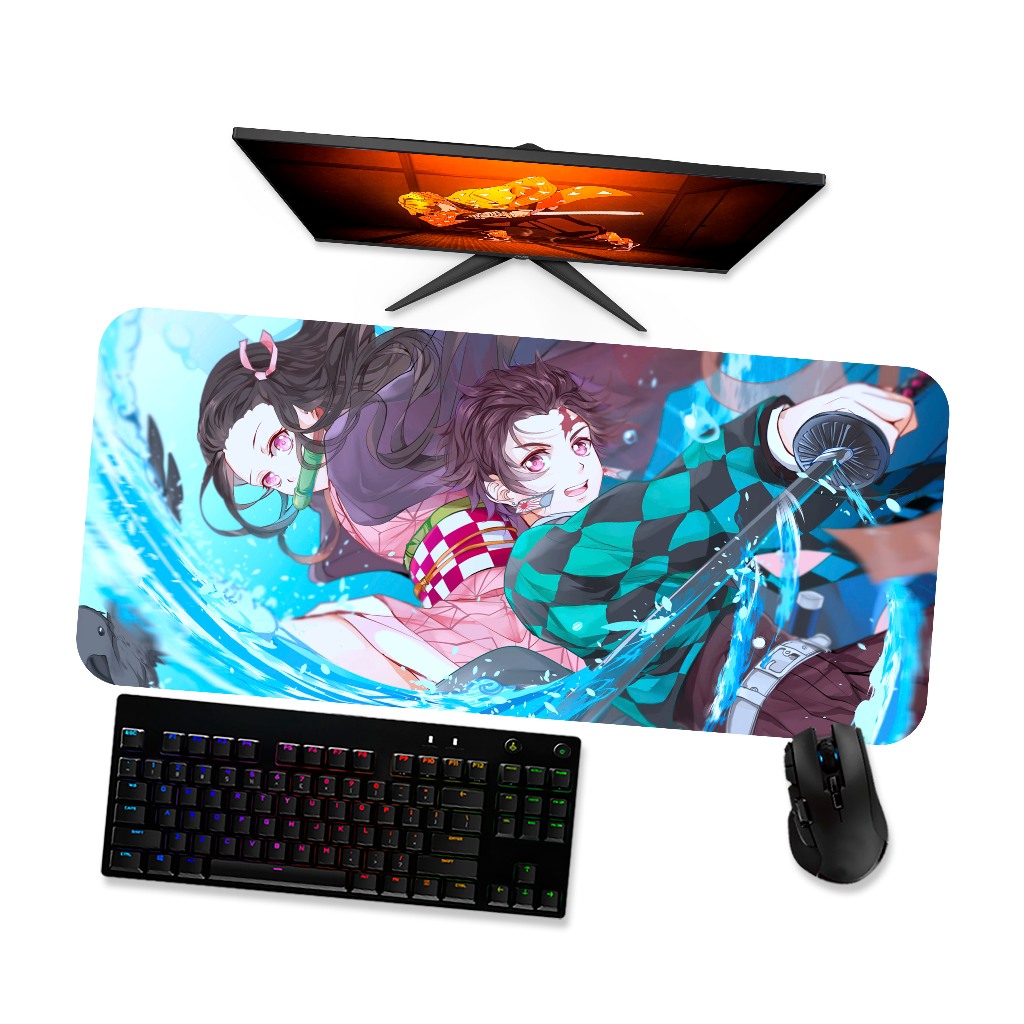 Mouse pad Nezuko Tanjiro 4 Demon Slayer Anime - Mousepad Gamer 90x40 ...