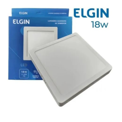 Luminaria Led Sobrepor Painel Plafon ELGIN 12W 18W 6500K | Shopee Brasil