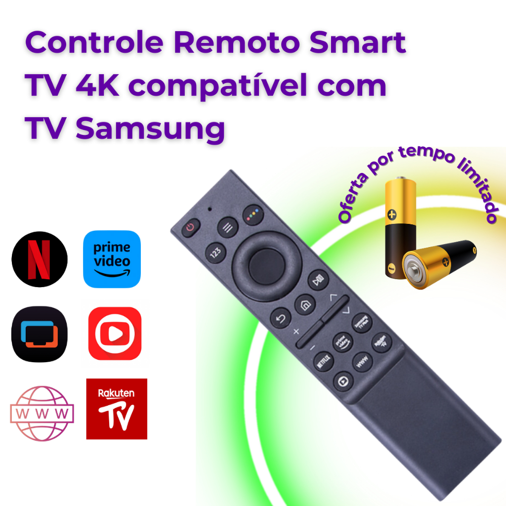 Controle Remoto Smart Tv 4k Compatível Samsung | Shopee Brasil