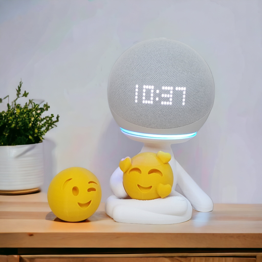 Suporte Alexa Echo Dot 4, Echo Dot 5 Robert Emoji - Presente, decoração ...