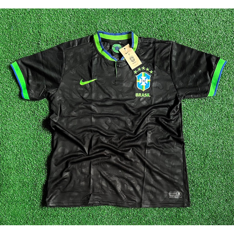 CAMISA PRETA DO BRASIL PRETA TOP PREMIUM UNIFORME DE TIME SELEÇÃO ...