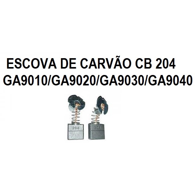 Escova de Carvão Cb 204 Esmerilhadeira Makita Ga9010/9020/9030/9040 Original - Par | Shopee Brasil