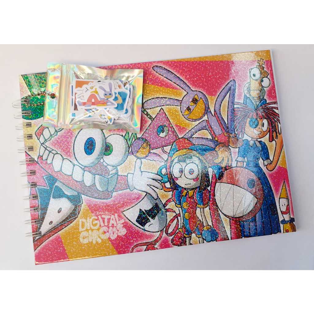 CADERNO DE DESENHO GRANDE 27X19 cm The Amazing Digital Circus O ...
