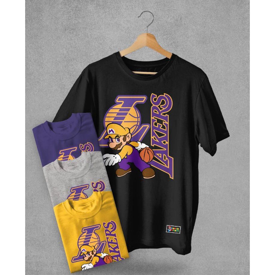 Camiseta Lakers do Super Mario ou Taz-Mania | Looney Tunes | Basquete ...