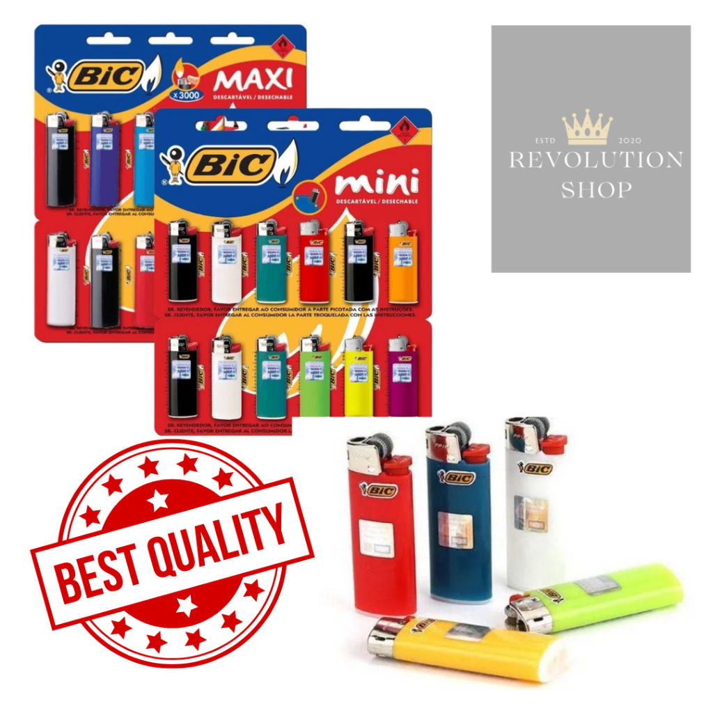 Cartela Bic Maxi - Bic Mini -kit 6/ 12 Unidades Cores Sortidas ...