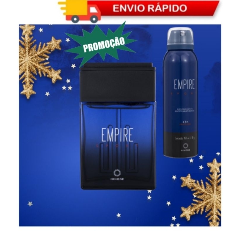Kit Presente de Natal Perfume Empire Sport Masculino e Desodorante Aerosol Empire Sport Hinode ...