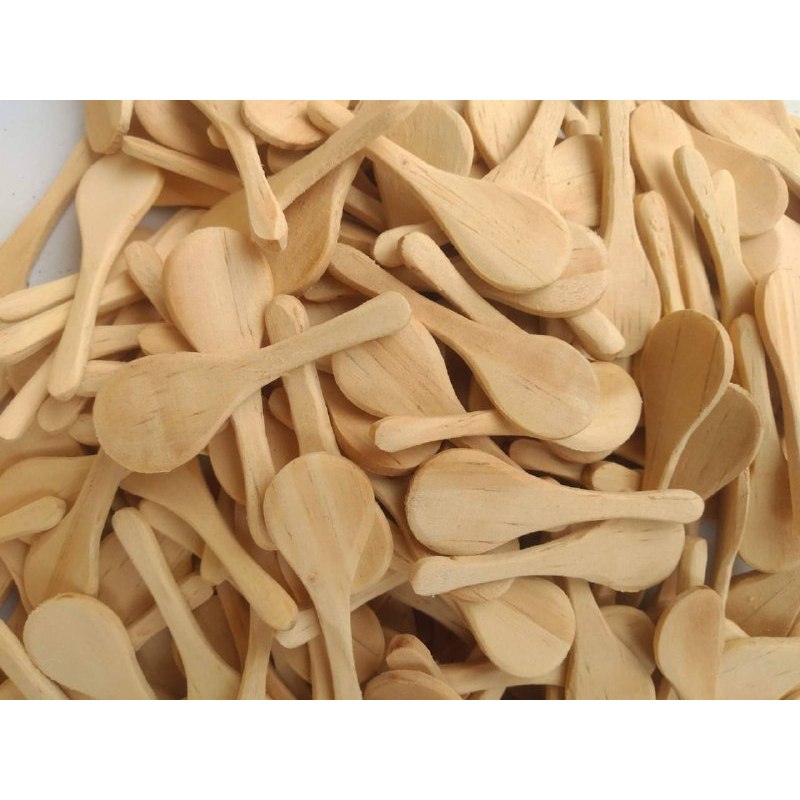 Mini colher de madeira 5 cm - 50 unidades - ideal para potes - geleiras ...