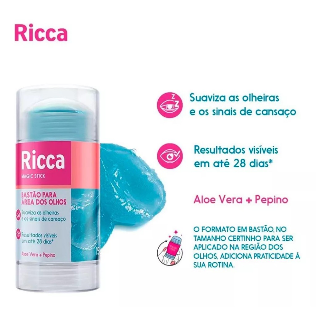 Ricca Bastão Aloe Bela Refrescante Para Olheiras Magic Stick Bastão ...