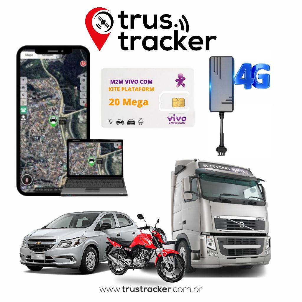 Rastreador Gps Veicular + Bloqueador + Chip M2m + Aplicativo | Shopee Brasil