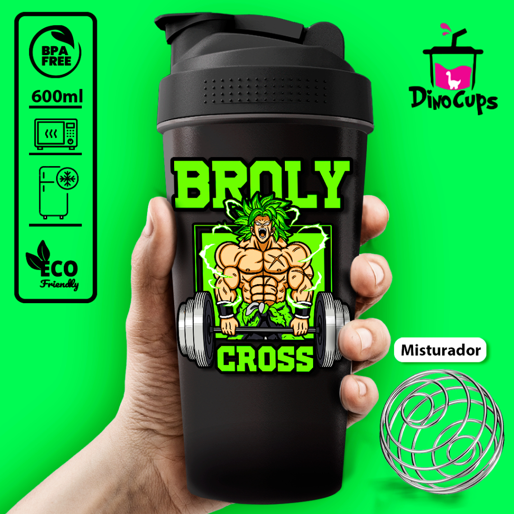Coqueteleira Broly Cross Dragon Ball Z Shakeira Garrafa Academia ...