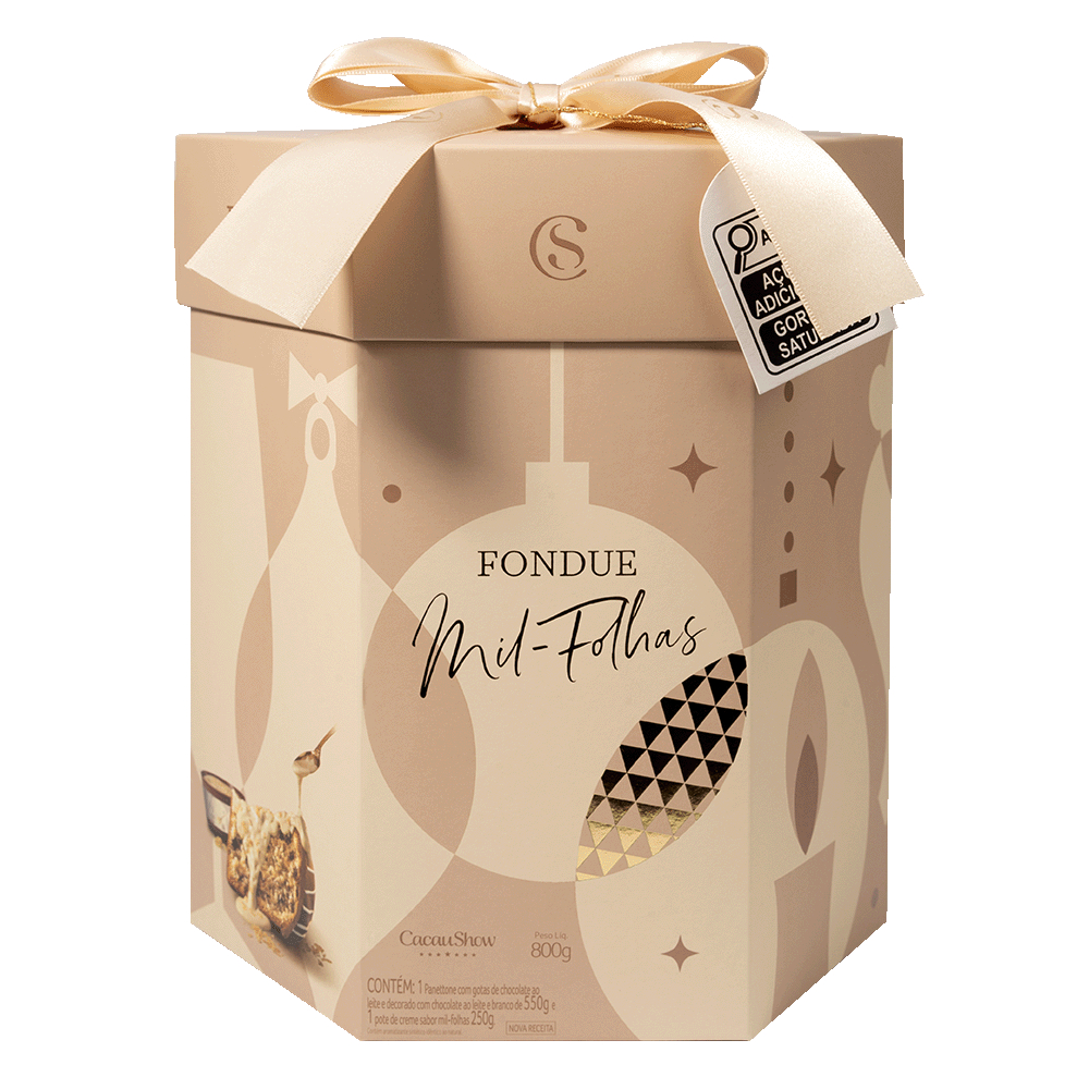 Panettone dreams mil-folhas 850g Cacau Show - Recheado - Trufado com ...