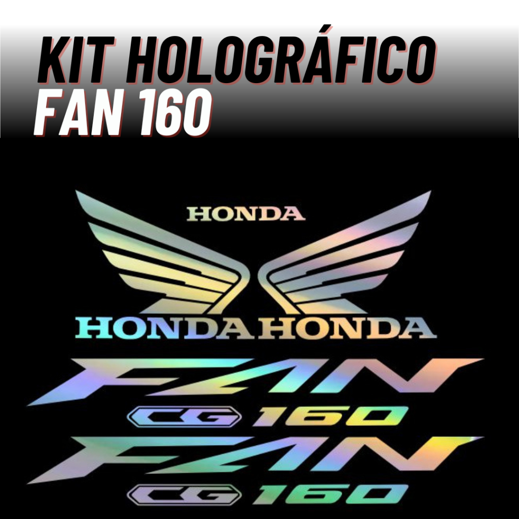 kit adesivos fan 160 holografico c02 | Shopee Brasil