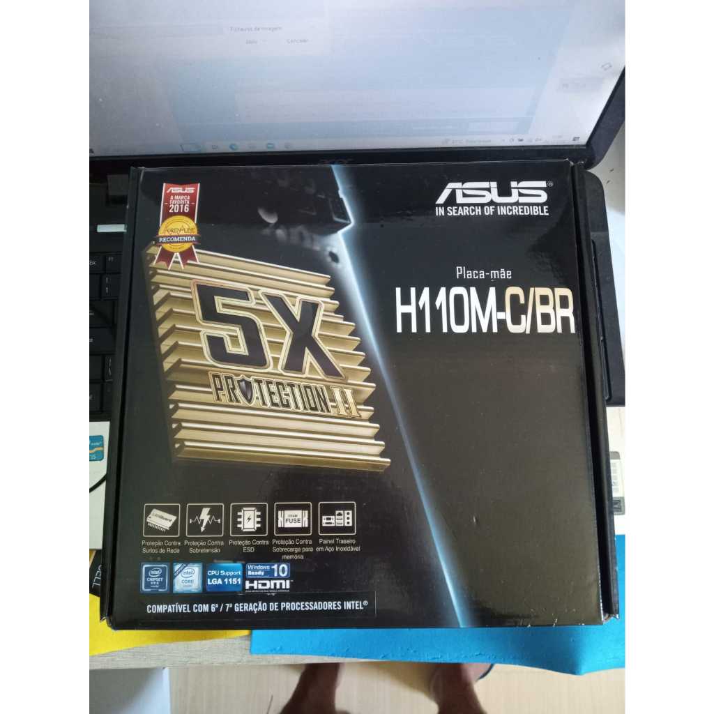 Kit placa mãe ASUS H100M-C/BR + processador i3 7th Gen + cooler | Shopee Brasil