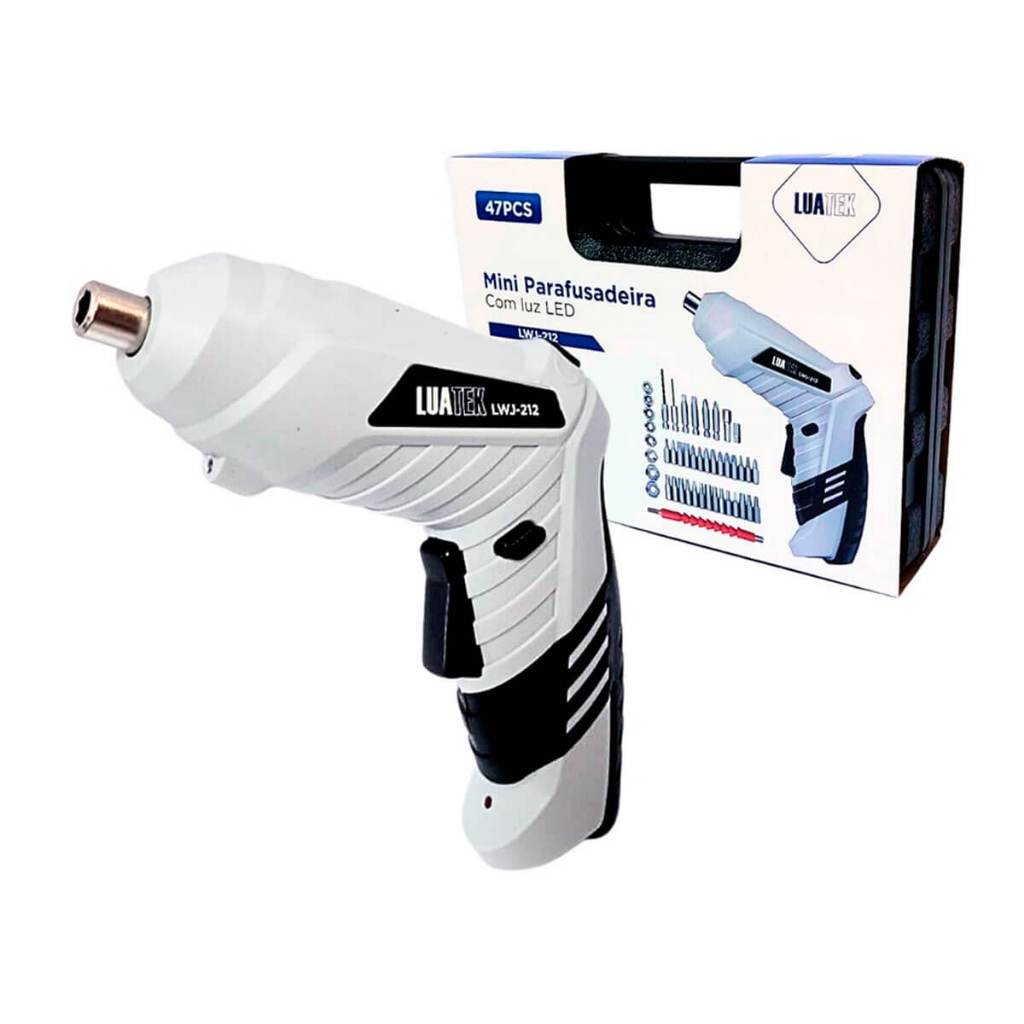 Kit Mini Parafusadeira Elétrica [47 Peças Parafusadeira Portátil Sem ...