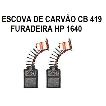 Escova de Carvão Cb 419 Furadeira Hp 1640 Makita Original - Par ...